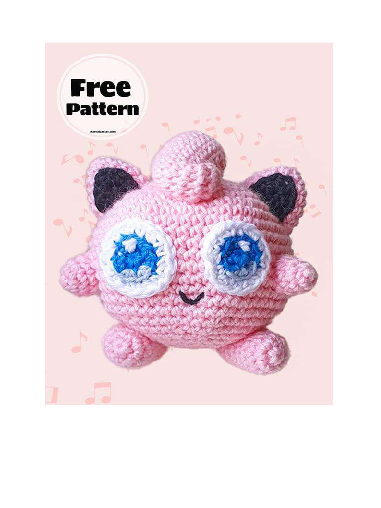 Jigglypuff Amigurumi Crochet Pattern | PDF | Needlework | Crochet