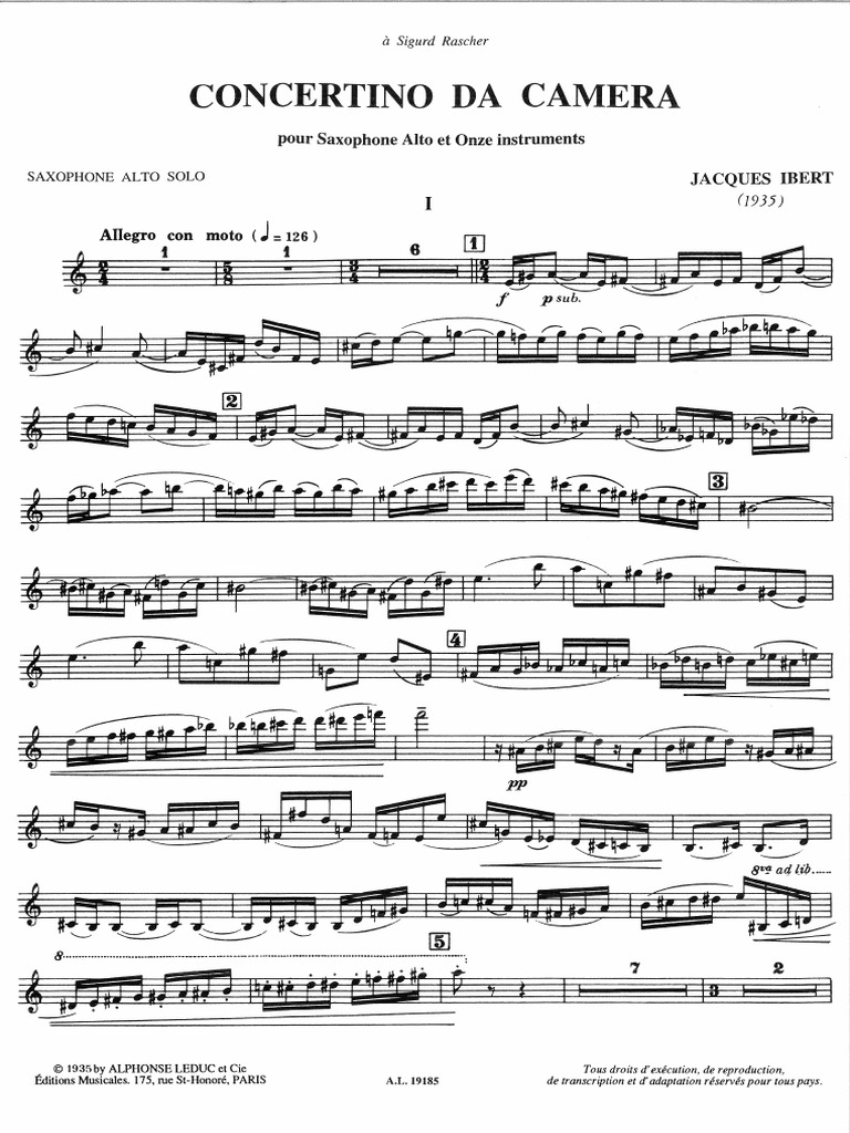 Ibert Concerto | PDF