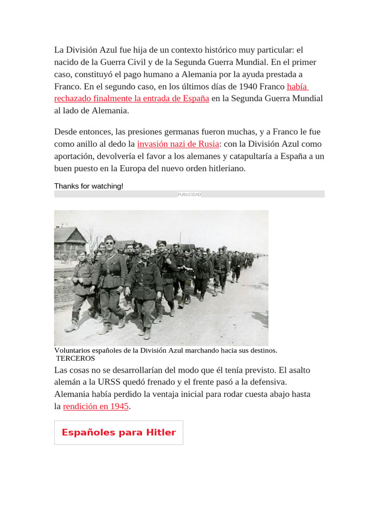 La División Azul en Stalingrado | PDF | Segunda Guerra Mundial ...