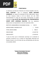 Ejemplo de Constancia Salarial Trabajador Activo | PDF