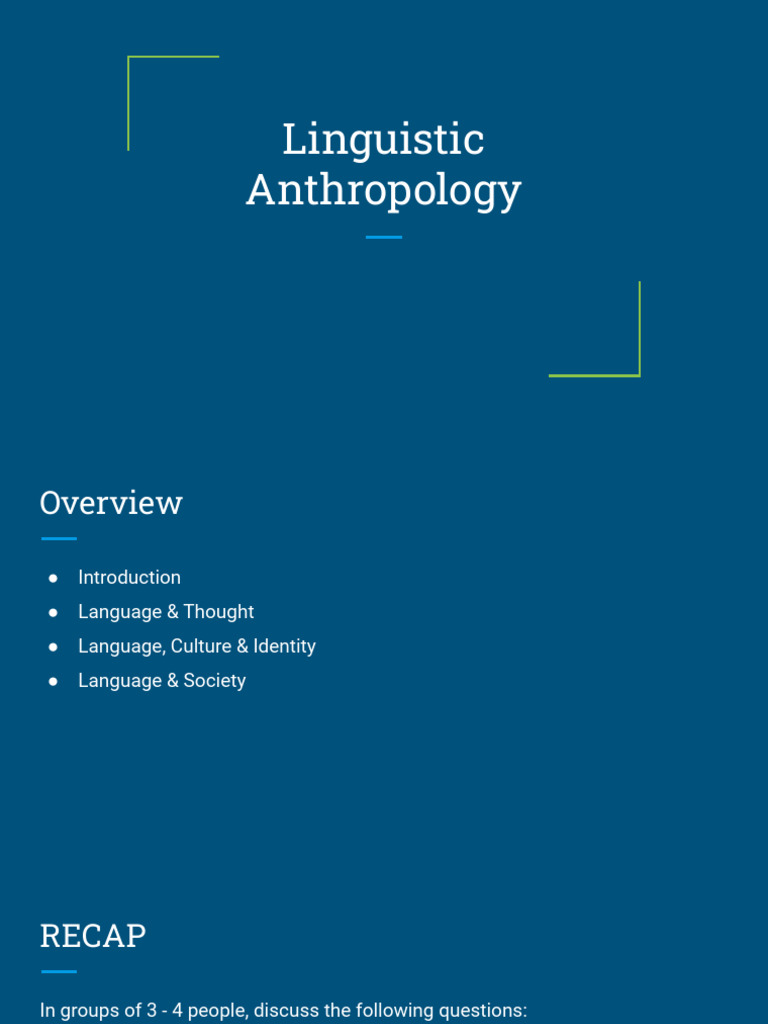 Linguistic Anthropology Guide | PDF | Linguistics | Semantics
