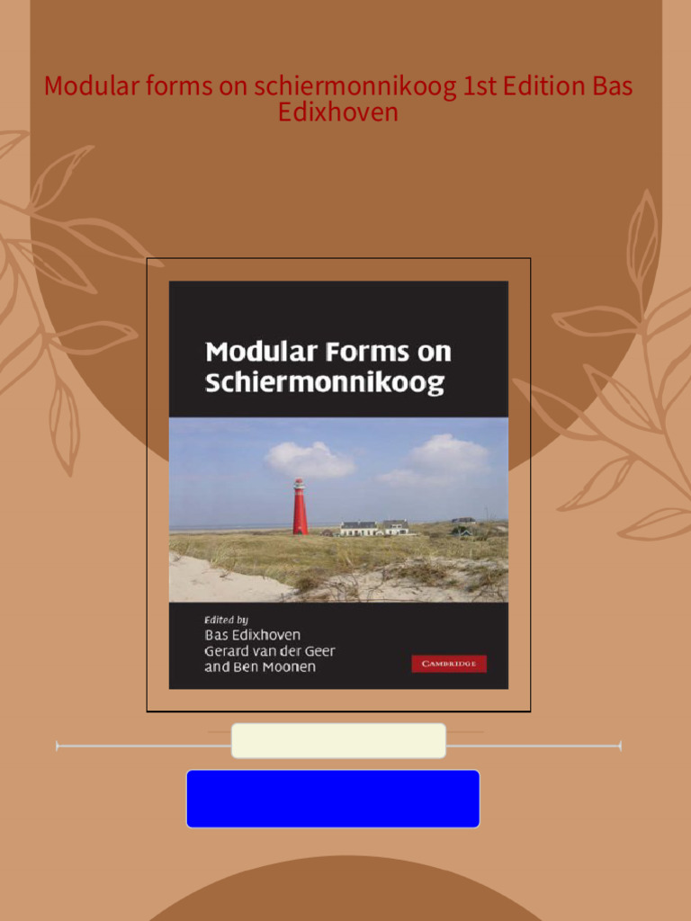 [FREE PDF sample] Modular forms on schiermonnikoog 1st Edition Bas ...