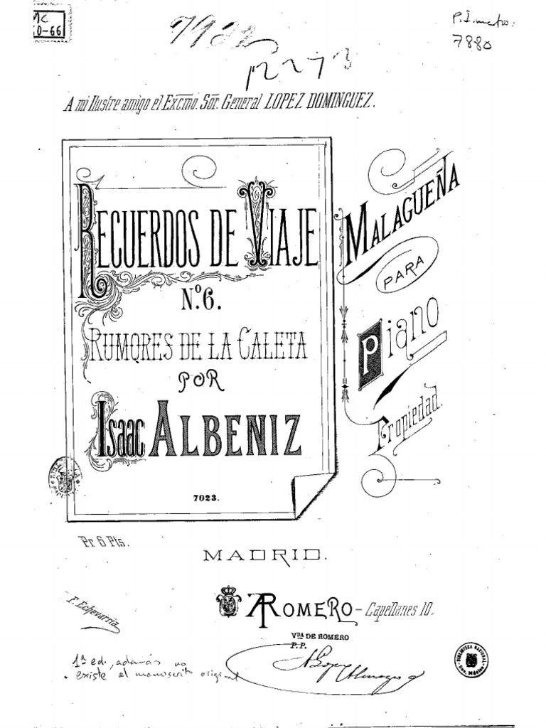Rumores de La Caleta Isaac Albeniz | PDF