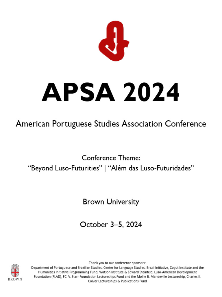 Apsa 2024 Conference Program | PDF | Providence