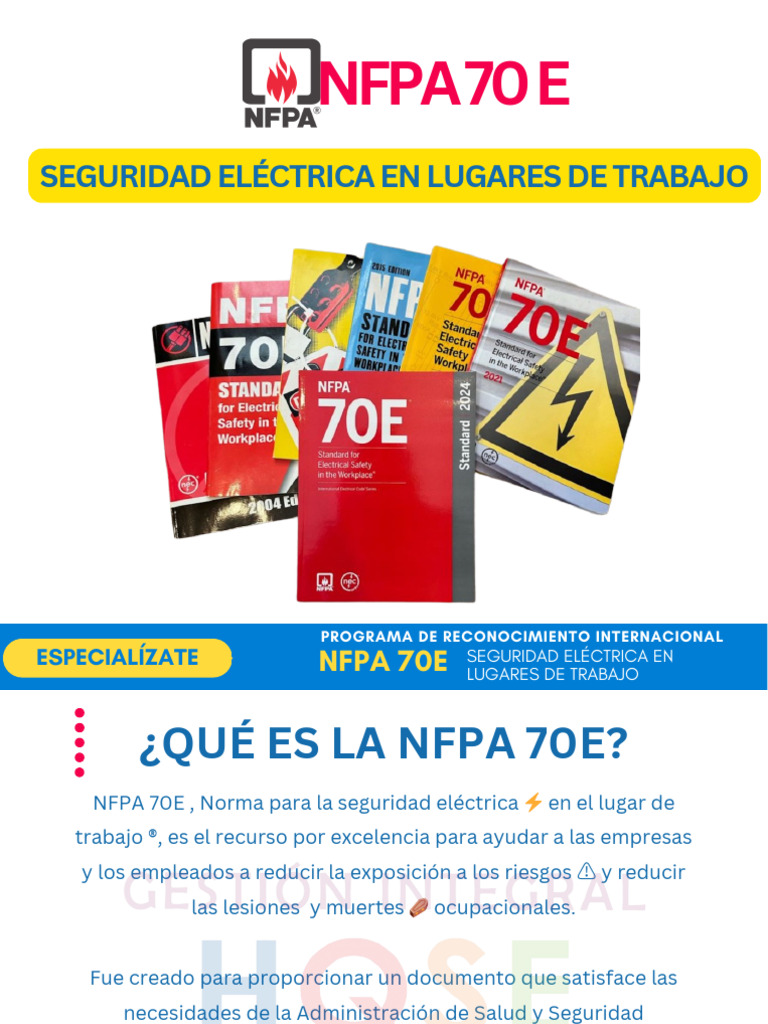Norma NFPA 70 E | PDF | Ingenieria Eléctrica | Administración de ...