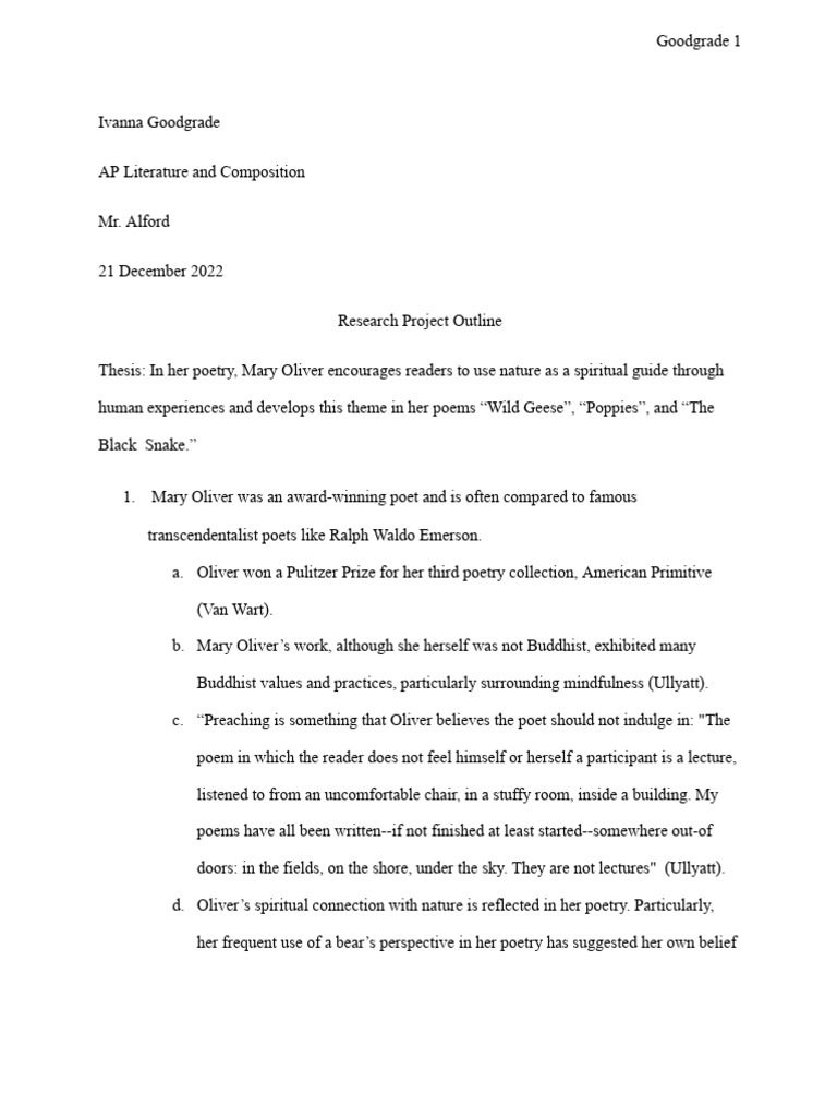 Poetry+Research+Project+Outline (1) | PDF | Poetry