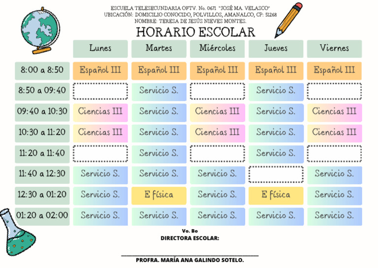 HORARIO | PDF