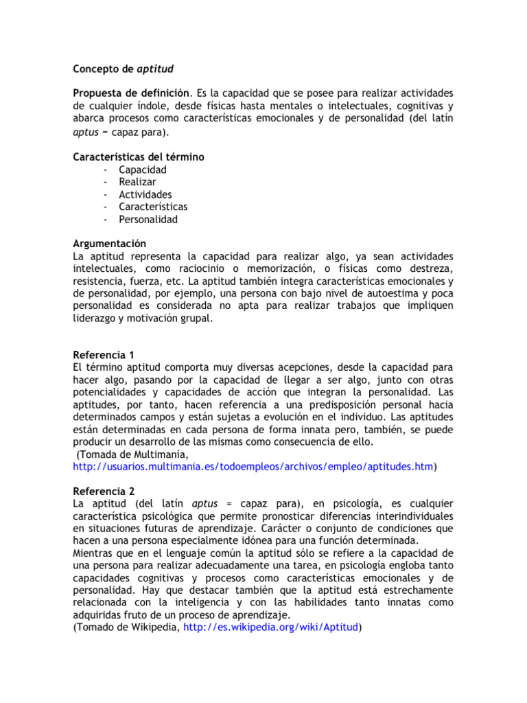 Concepto de Aptitud Compress | PDF