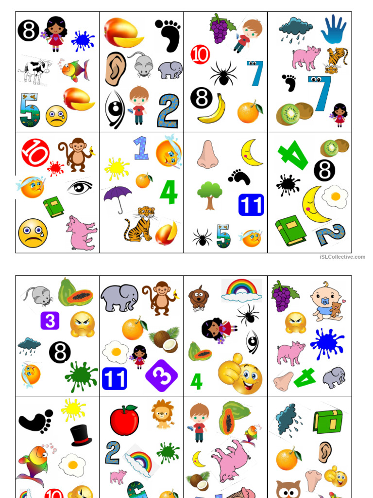 Basic Words SPOT IT Game | PDF