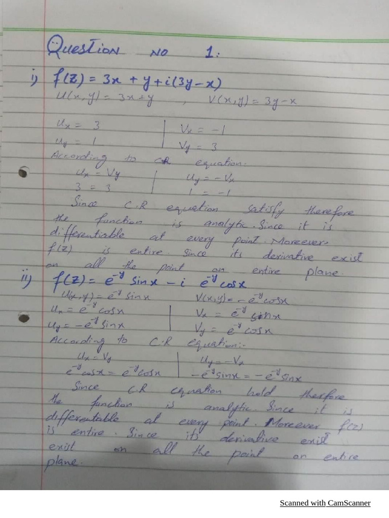 Ak - Complex - Analysis - Assignment - Copy (5) - Compressed | PDF