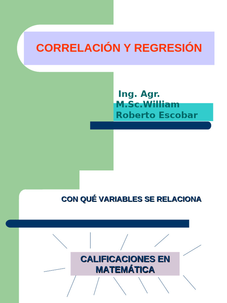 Correlacion y Regresion | PDF | Análisis de regresión | Regresión lineal