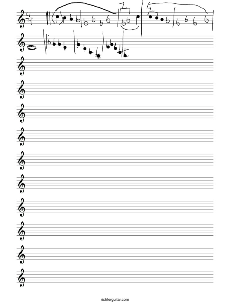 Blank Sheet Music Treble Clef G Clef | PDF