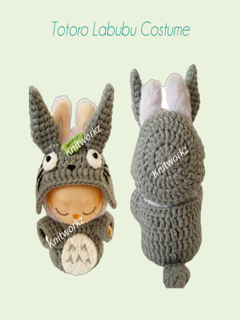 Free Labubu Crochet Costume Pattern | PDF | Crochet | Clothing