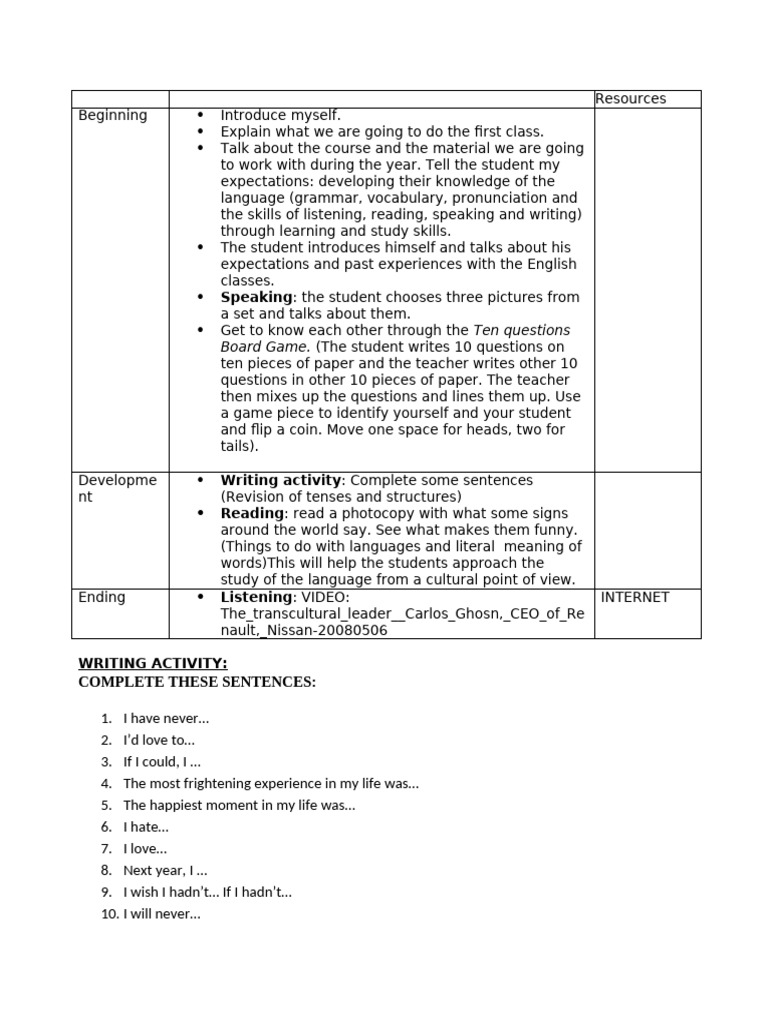 FIRST CLASS PLAN | PDF