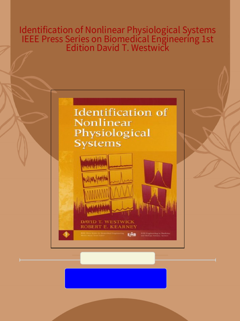 Identification of Nonlinear Physiological Systems IEEE Press Series On Biomedical Engineering ...