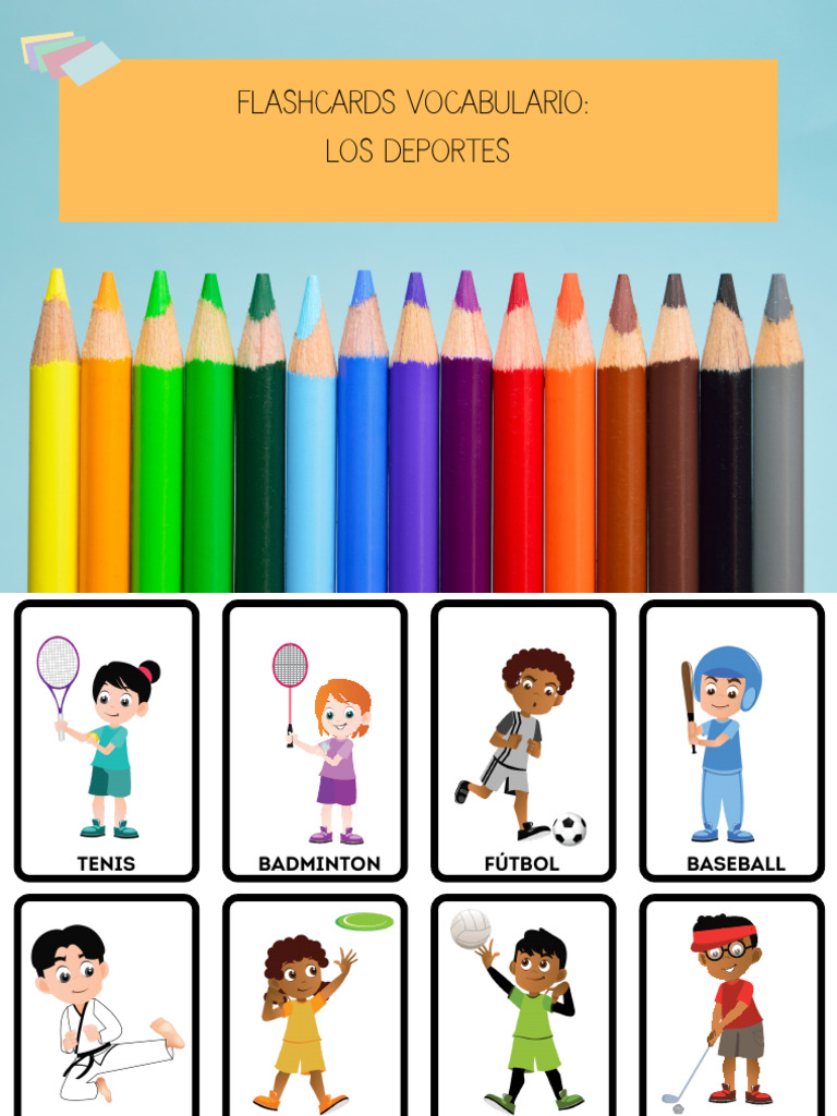 Vocabulario de Deportes en Flashcards | PDF