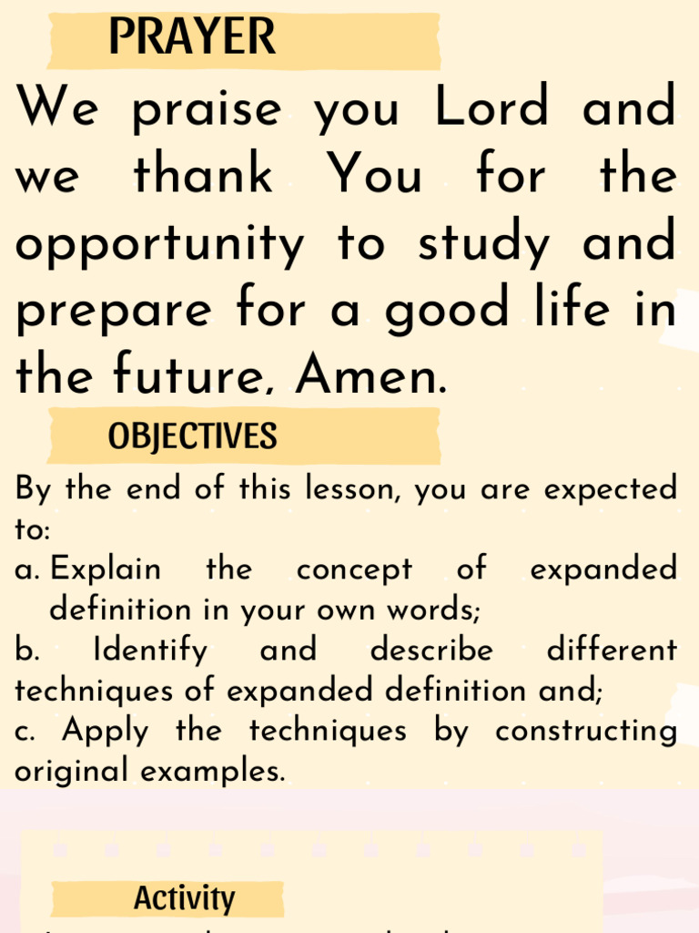 Extended Definition | PDF | Definition | Love