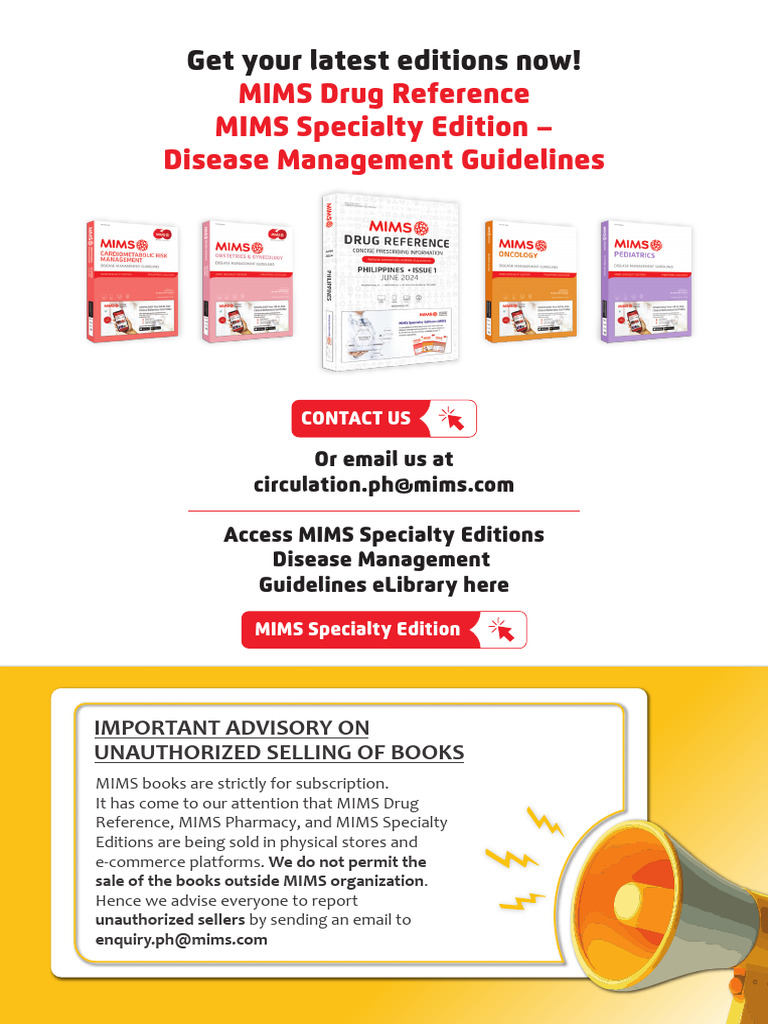 MIMS Drug Reference Subscription Advisory | PDF