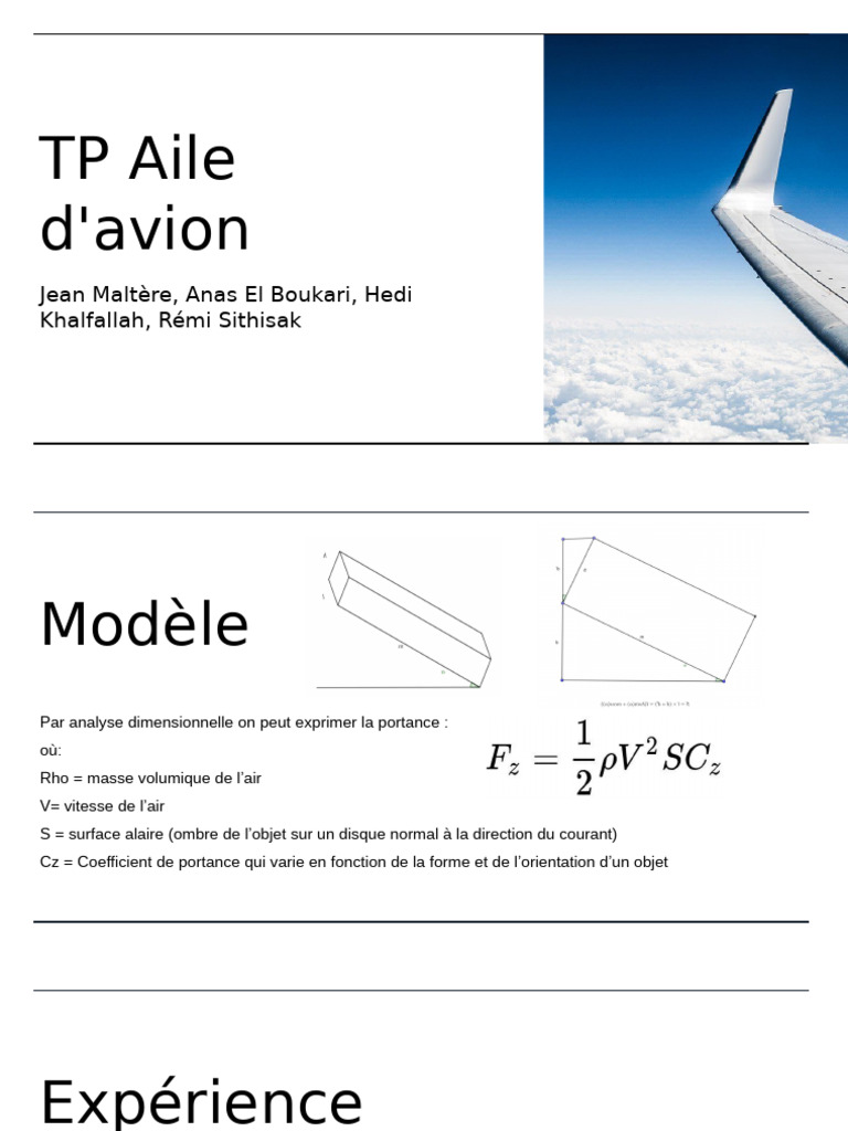 TP Aile D'avion | PDF