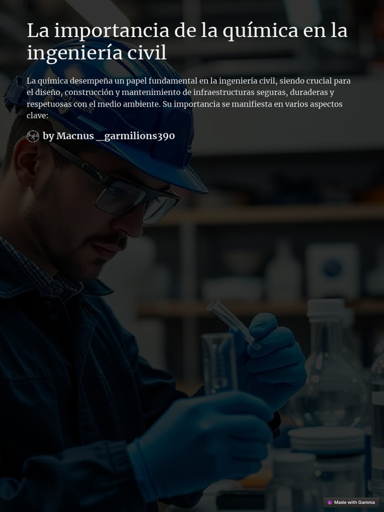 La-importancia-de-la-quimica-en-la-ingenieria-civil | PDF | Hormigón | Ingeniería