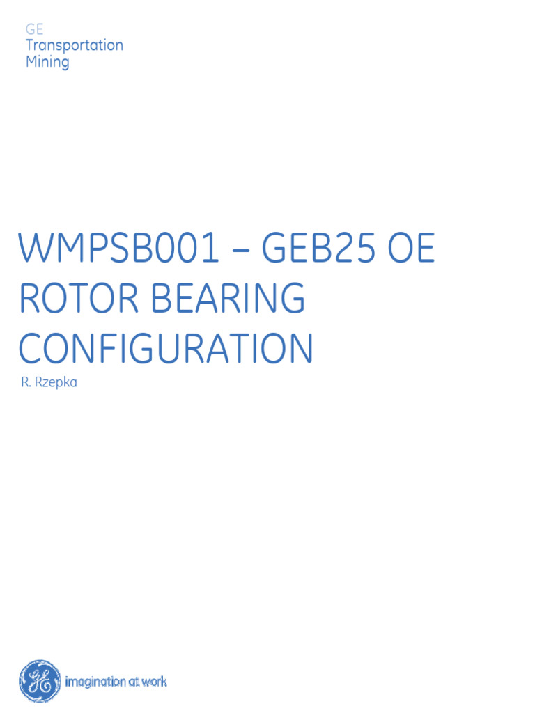 GEB25 Rotor Bearing Seal Update | PDF