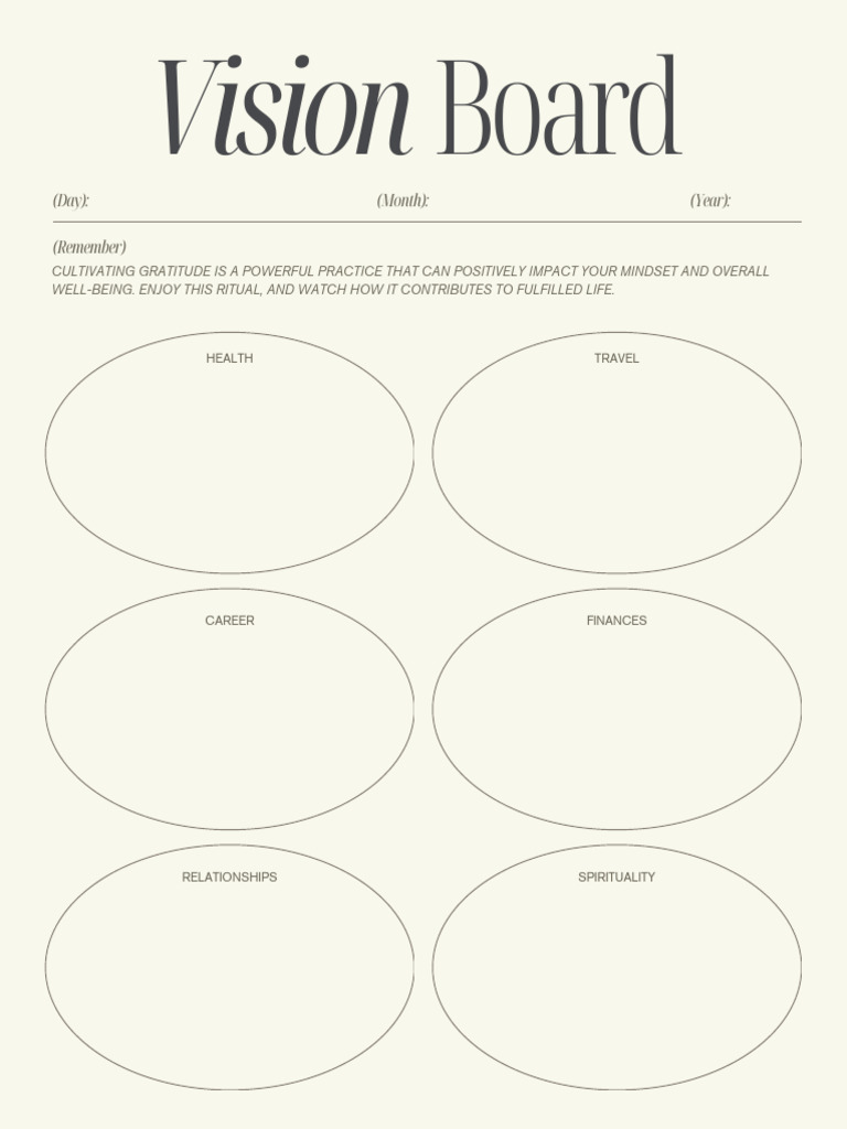 Formato de Vision Board | PDF