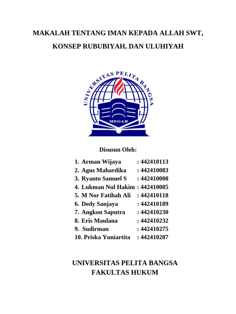 Makalah tentang Iman kepada Allah SWT Final | PDF
