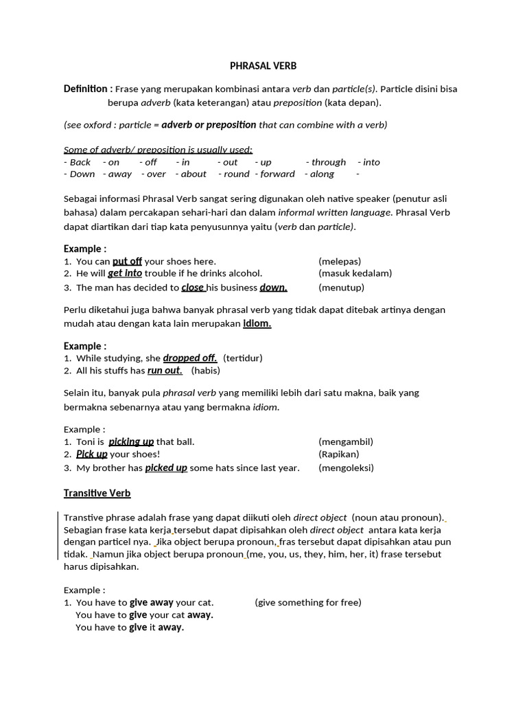 Phrasal Verb | PDF
