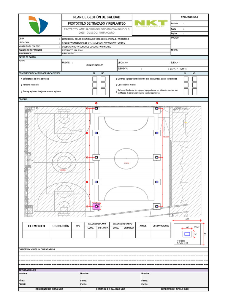 Protocolo de Trazado y Replanteo Z-A1 | PDF