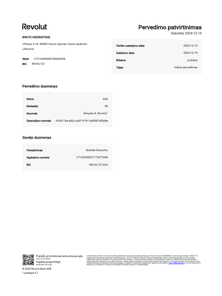 Transaction Confirmation Report - LT LT - 5aa1a7 | PDF