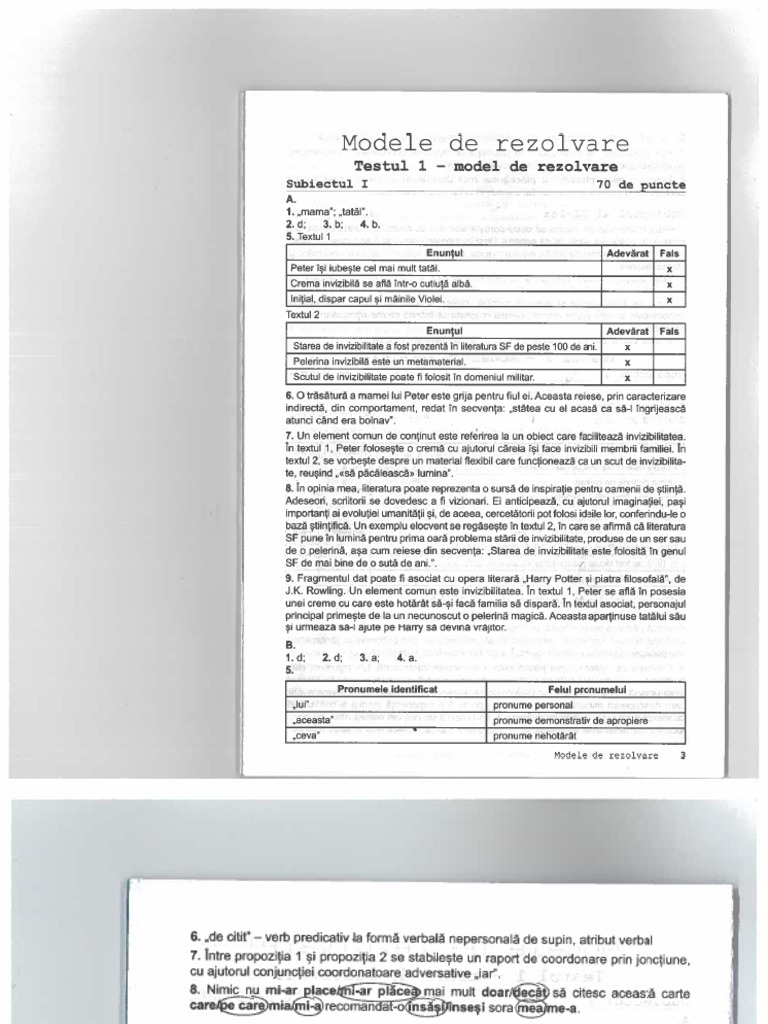 Rezolvari Evaluare Nationala | PDF