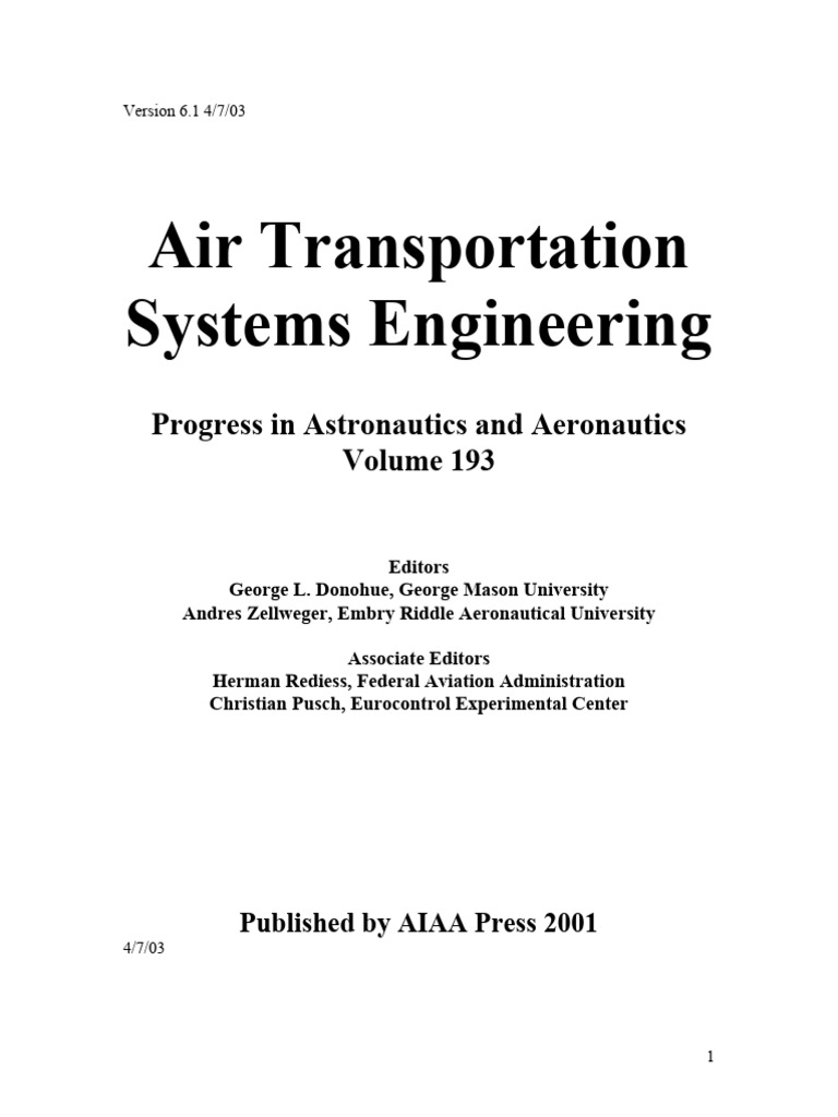 Air Transportation Systems Engineering | PDF | Air Traffic Control ...