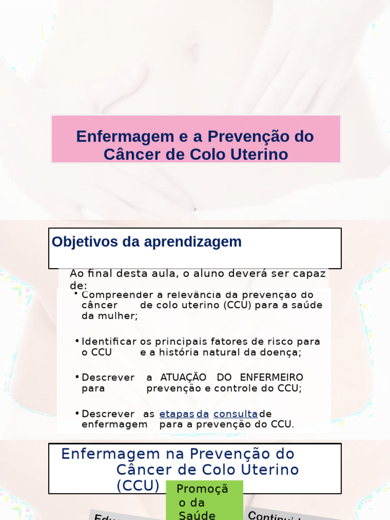 Prevenção do Câncer de Colo Uterino | PDF | Câncer cervical ...