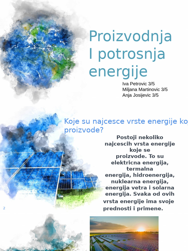 Proizvodnja i Potrosnja Energije | PDF | Color | Blue