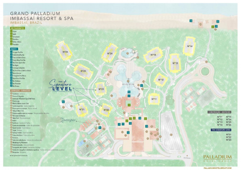 Mapa Resort Grand Palladium Imbassai Resort Spa | PDF