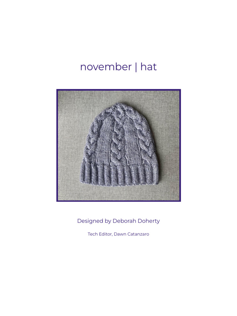 November_hat | PDF | Knitting | Knitting Needle