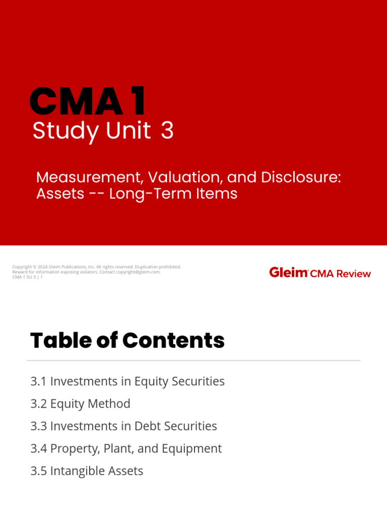 CMA 3-SU 3-15.11.2024 | PDF | Depreciation | Investing