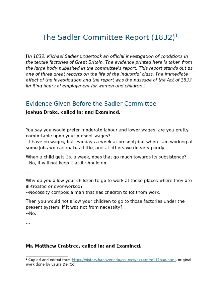 The Sadler Committee Report | PDF