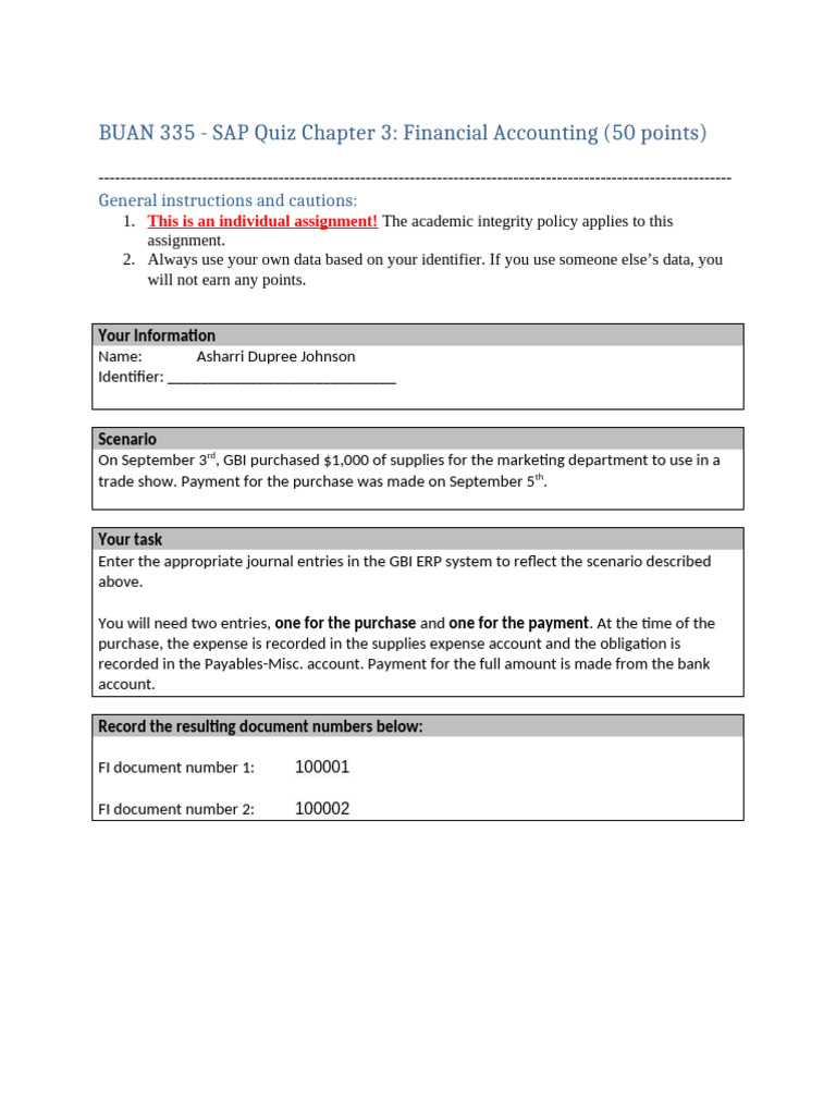 Ch 03 SAP quiz_FA24 | PDF