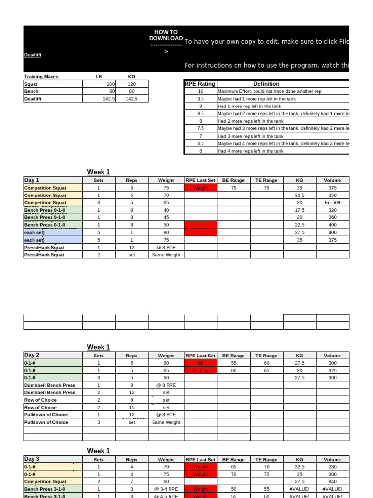 Deadlift Training Program Overview | PDF | Weight Training