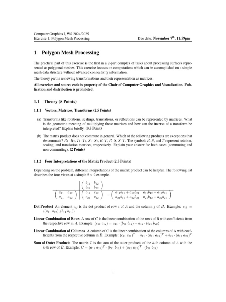 A1 | PDF | Matrix (Mathematics) | Area