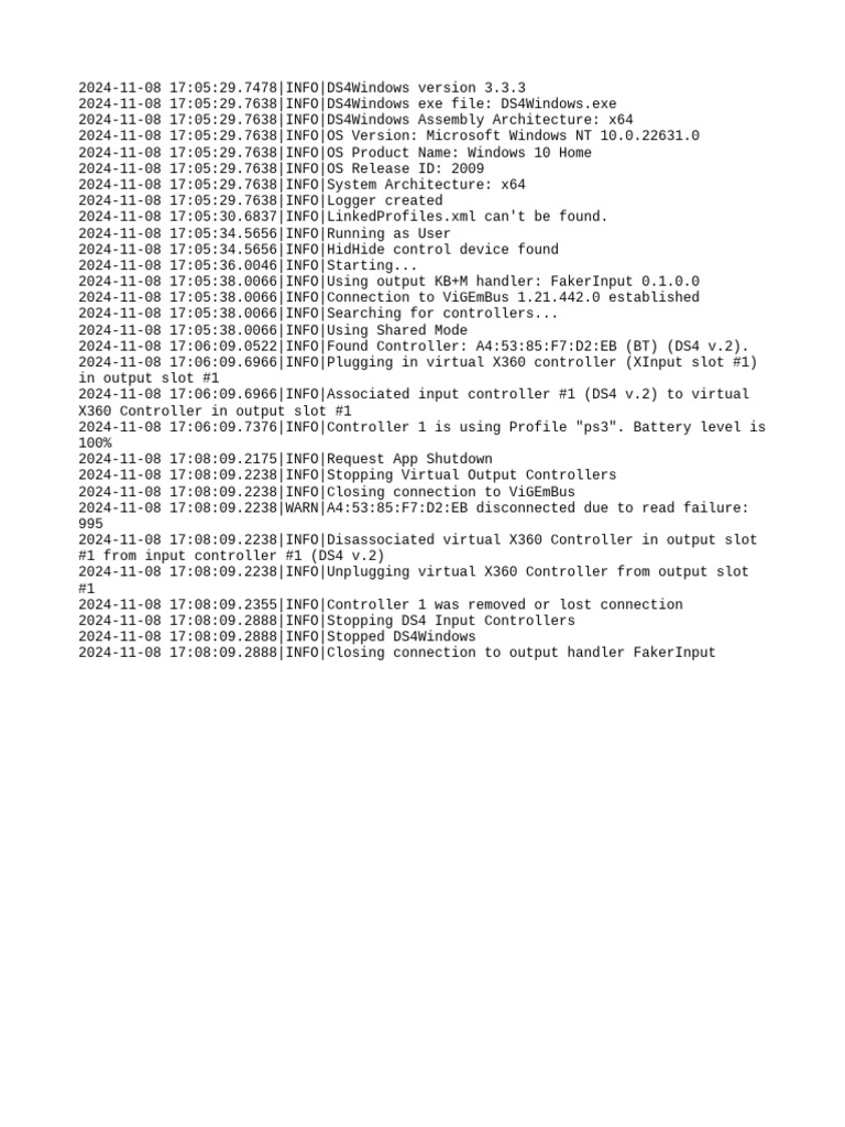 Closing Connection to FakerInput | PDF
