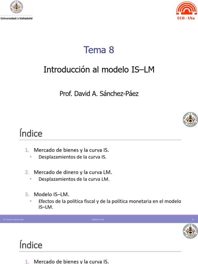 8_Modelo IS-LM | PDF | La política fiscal | La política monetaria