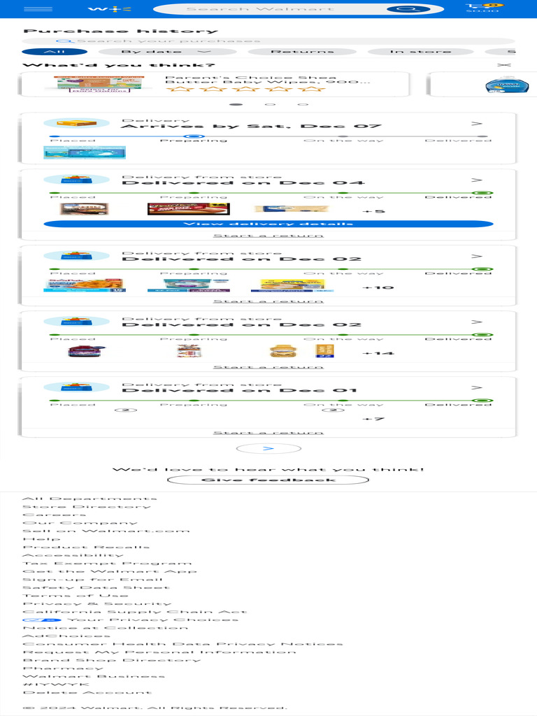 Orders | PDF | Walmart | Internet Privacy