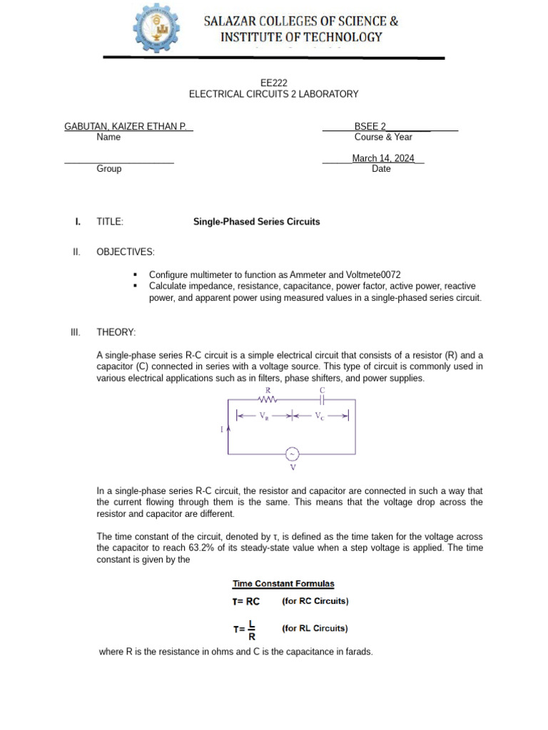 Gabutan-Kaizer-Ethan_Circuits-2 | PDF | Ac Power | Electrical Network