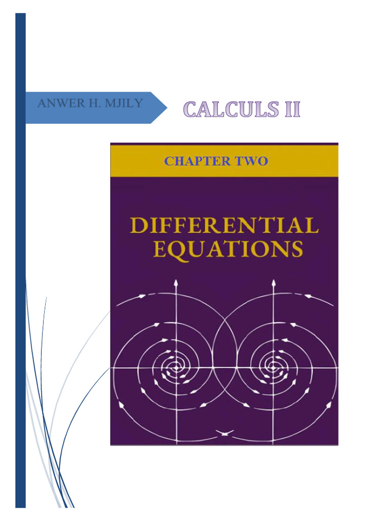 Chapter Two Differential Equations | PDF | Equations | Differential Equations