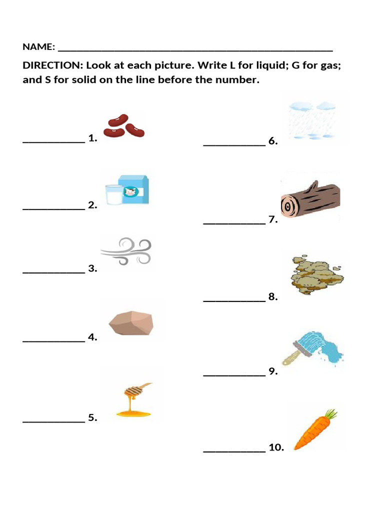 Matter Classification Quiz: Solids, Liquids, Gases | PDF