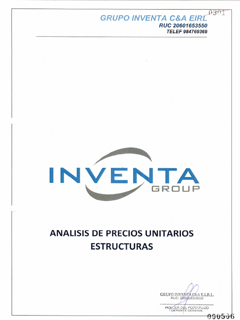 Apu Estructuras | PDF | Hormigón | Presupuesto