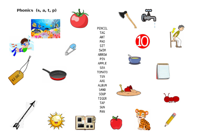 Phonics satp match pictures to words | PDF