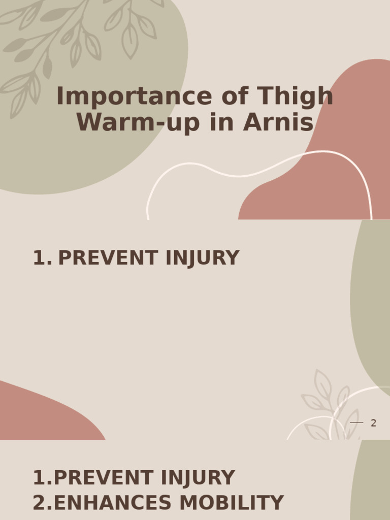 Importance Of Thigh Warm Up In Arnis Pdf